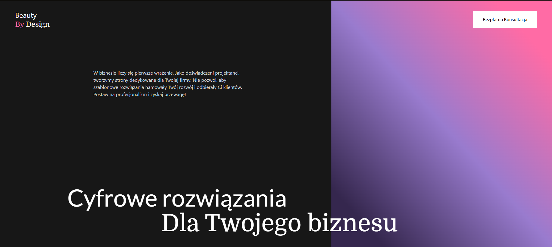 Beauty By Design - Strony internetowe szyte na miarę